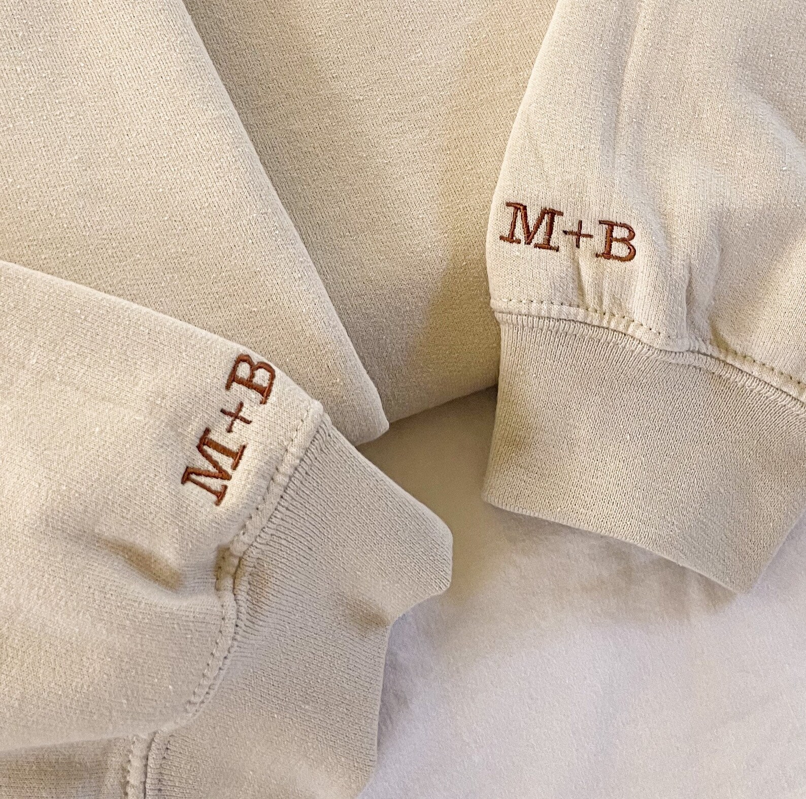 Couples Custom Embroidered Sweatshirt Roman Numeral Sweatshirt Monogram ...