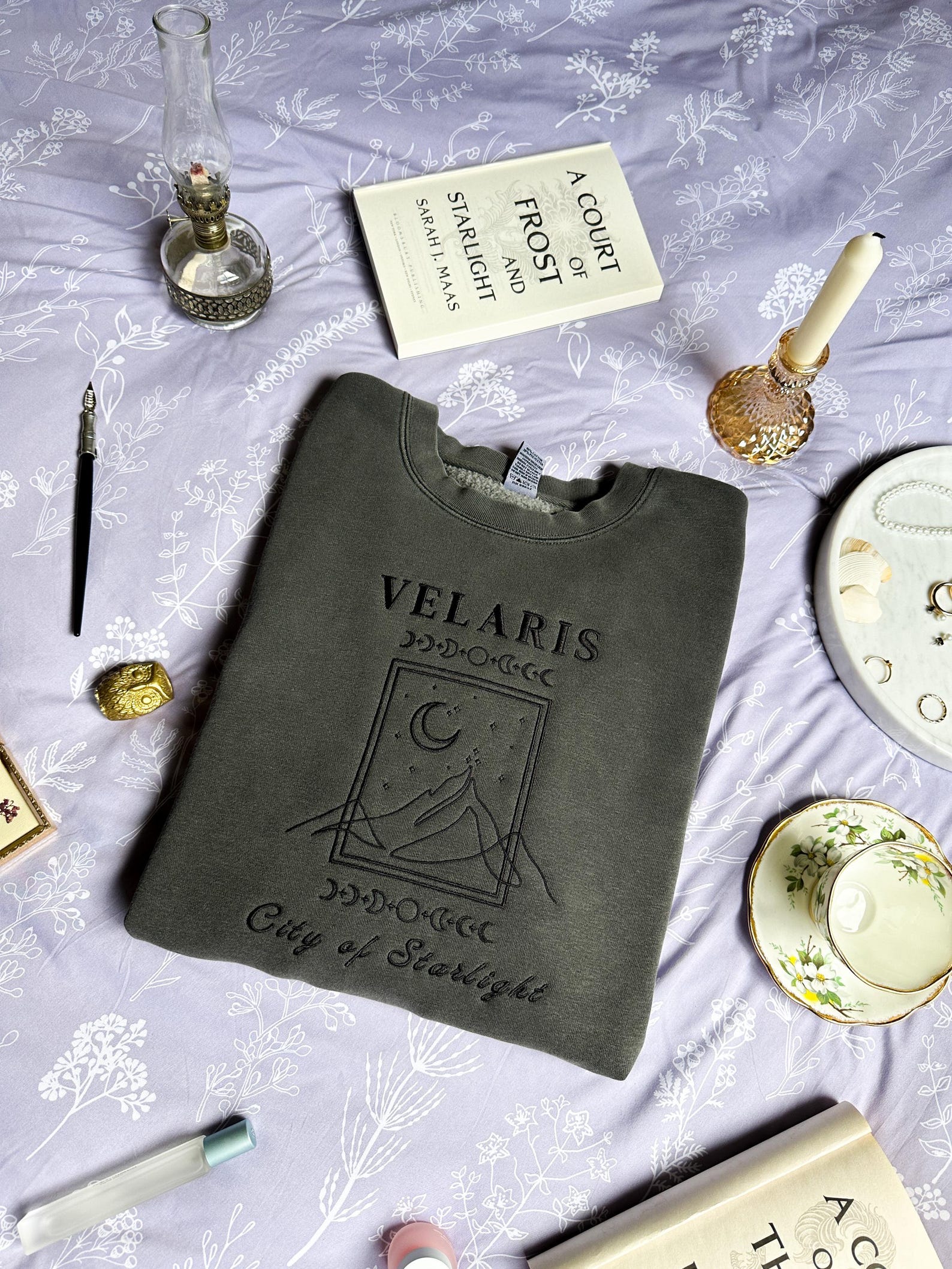 OFFICIALLY LICENSED ACOTAR Velaris Embroidered Sweatshirt Acotar Merch ...