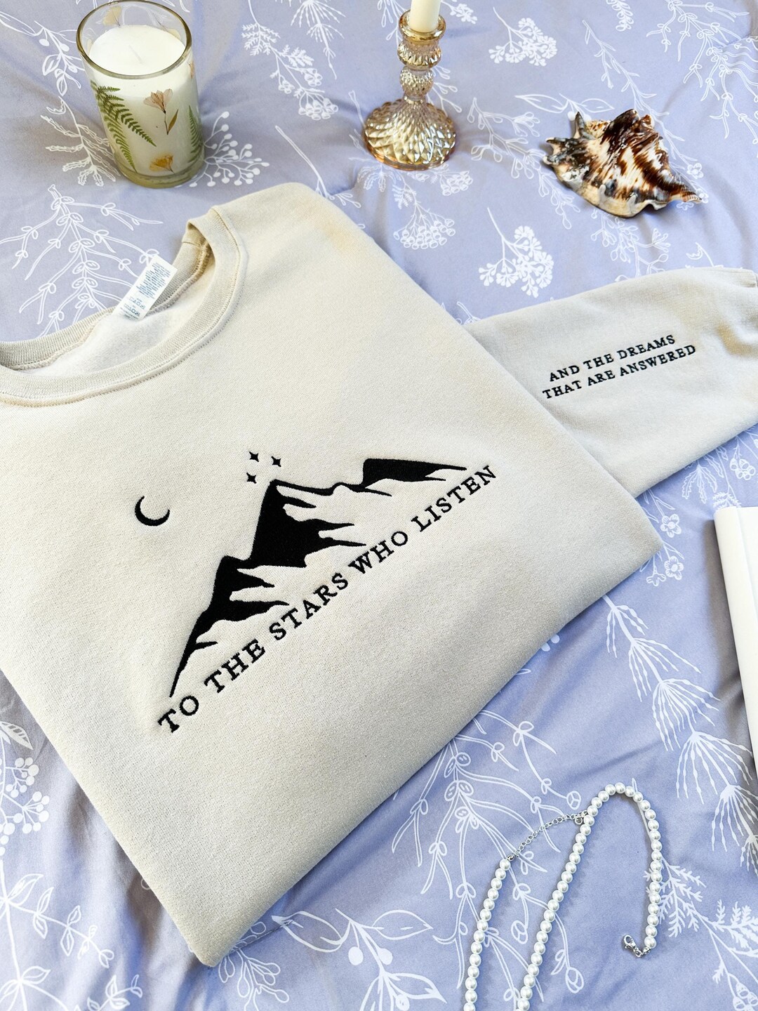 OFFICIAL ACOTAR Sand Embroidered Sweatshirt Stars Acotar Merch Acotar ...