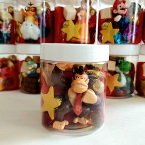 Mario Sensory Jars, Super Mario, Mario Party Favors, Playdough Jar ...