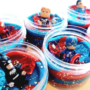 Superhero Play Dough Jar, Avengers Party Favors, Sensory Kit, Playdough ...