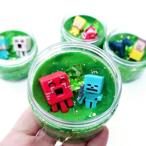 Minecraft Party Favors, Playdough Jars, Playdough Kit, Sensory Kit ...