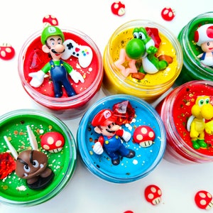 Super Mario Party Favors, Mario Play Dough Jar, Playdough Jar ...