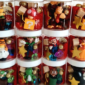 Mario Sensory Jars, Super Mario, Mario Party Favors, Playdough Jar ...