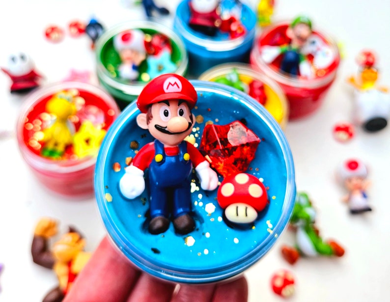 Super Mario Party Favors Mario Play Dough Jar Playdough Jar - Etsy