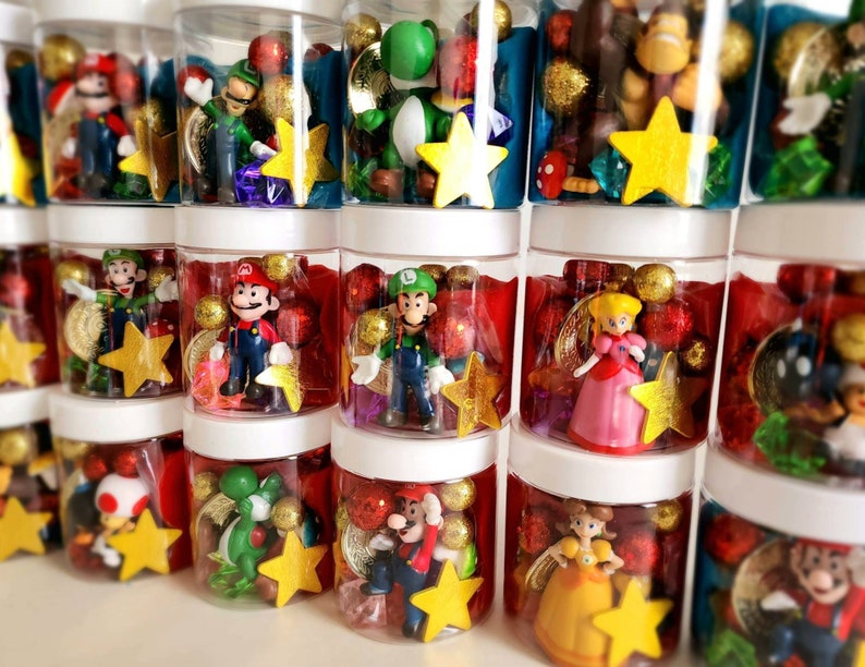 Super Mario Party Favors, Mario Play Dough Jar, Playdough Jar ...