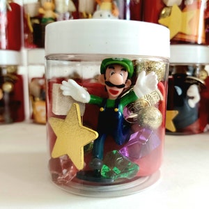 Mario Sensory Jars, Super Mario, Mario Party Favors, Playdough Jar ...