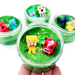 Minecraft Party Favors, Playdough Jars, Playdough Kit, Sensory Kit ...