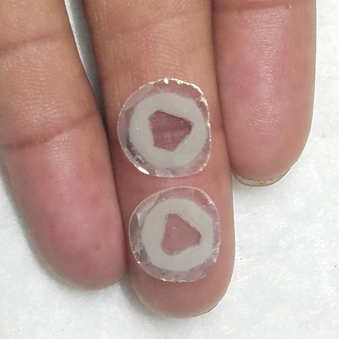 Trapiche Diamond Slice: 1.72 CT Round Zimba Polki for Jewelry (2pc) - Etsy