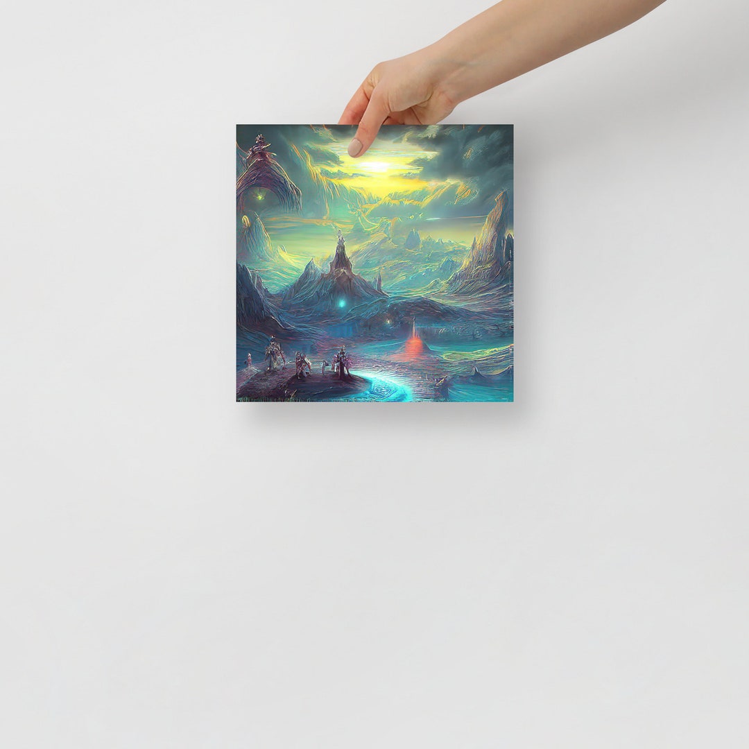 Abstract Fantasy Landscape 7 Poster Fantasy Art Wall Art - Etsy