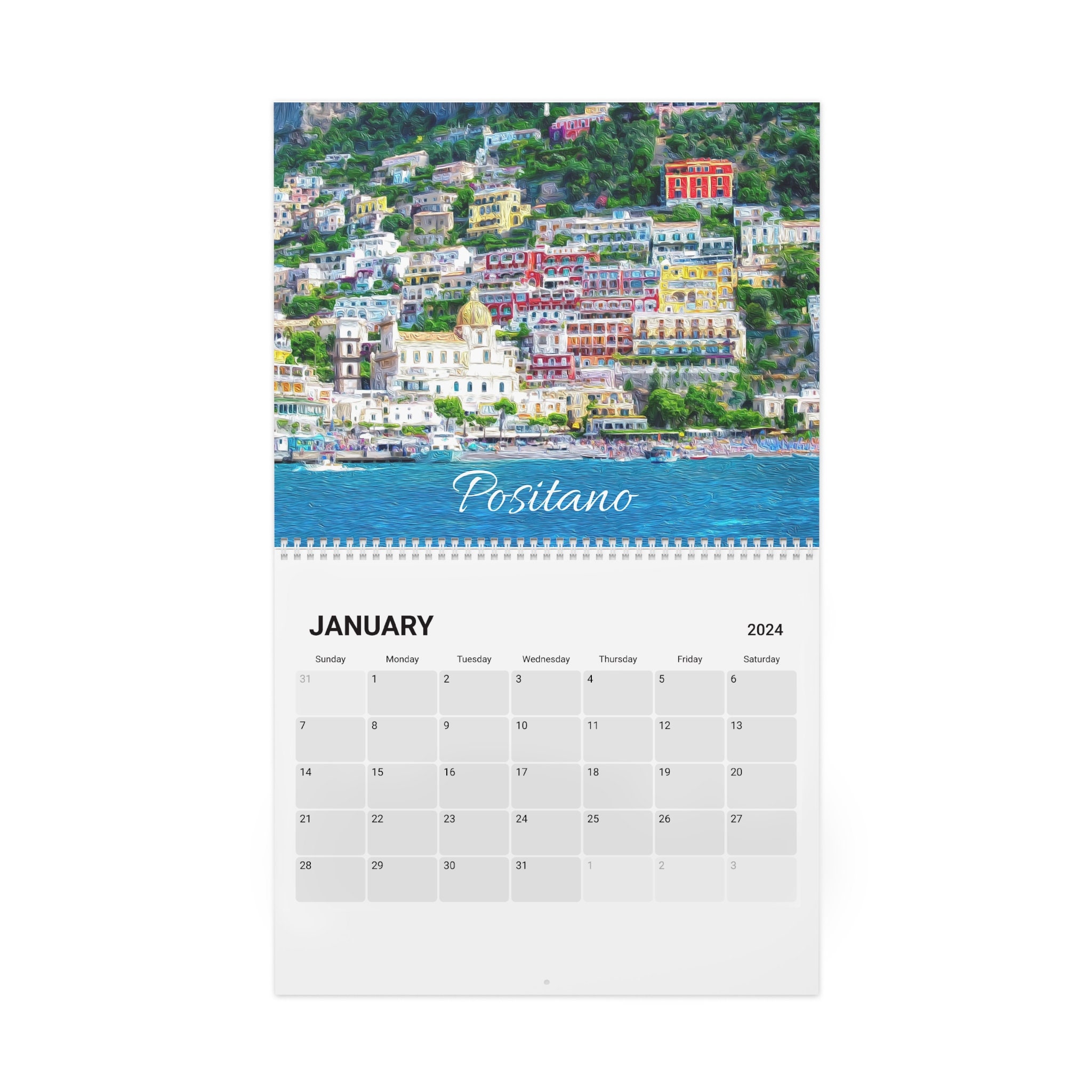 Calendar, 2024 Wall Calendar, Italy Calendar, 2024 Italy Calendar, 12 ...