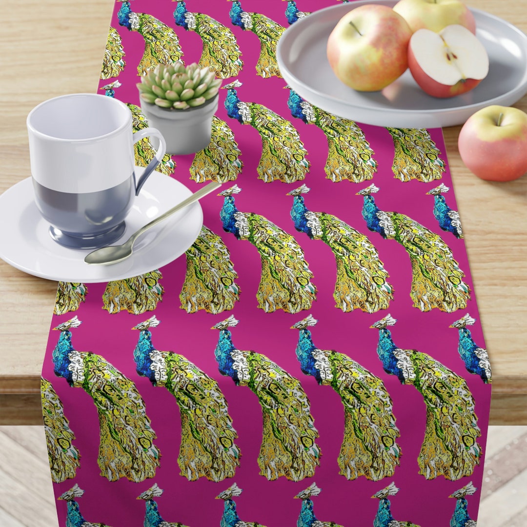 Table Runner, Peacock Table Runner, Peacock Decoration, Peacock Table Decoration, Mothers Day ...