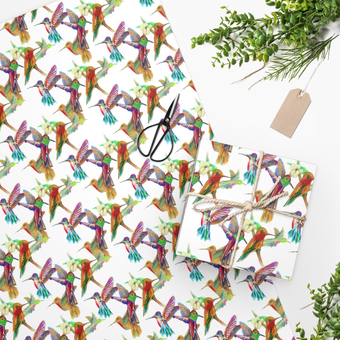 Hummingbird Wrapping Paper Hummingbird Wrapping Paper White Bird ...