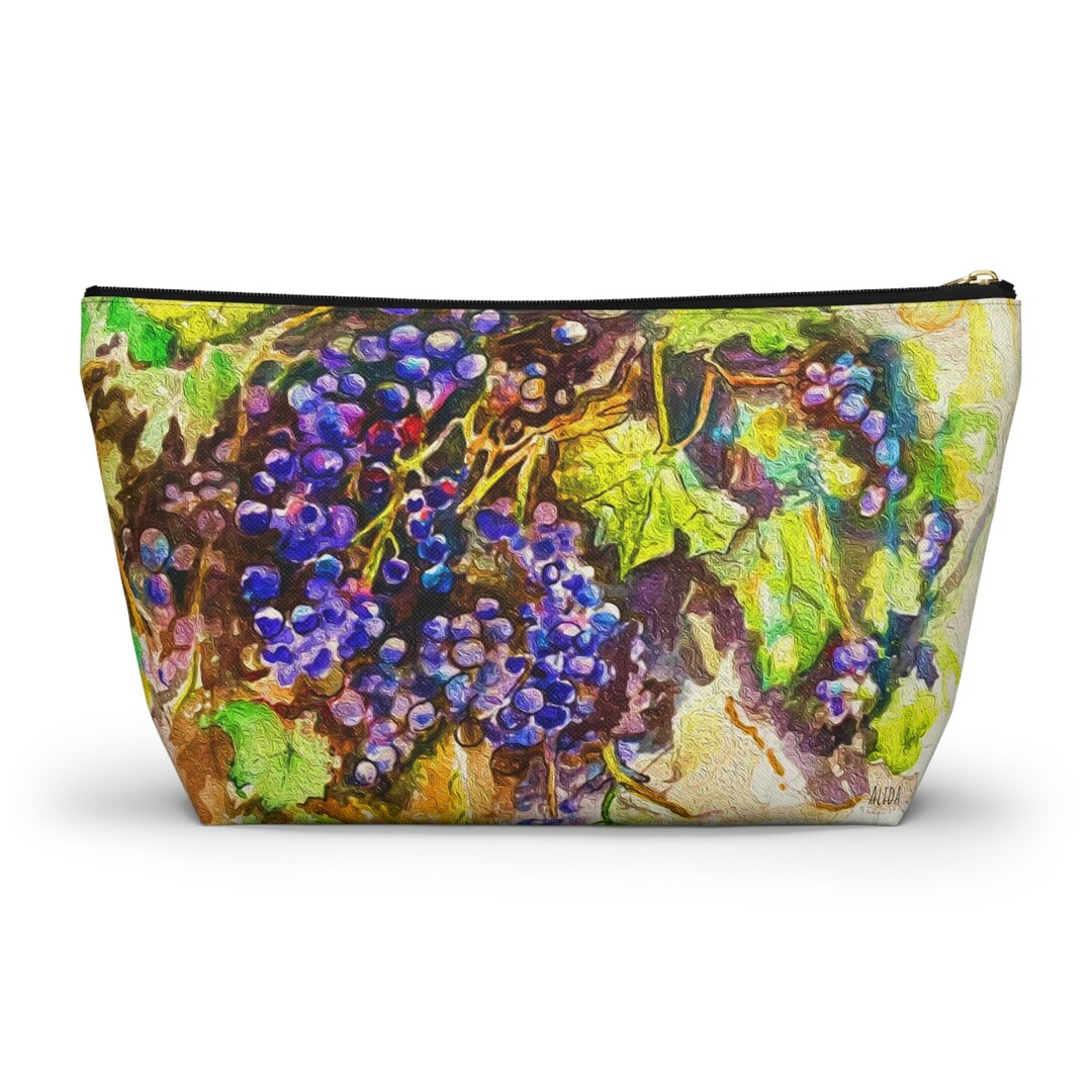 Grape Makeup Bag, Grape Vine Makeup Bag, Grape Bag, Grape Accessory ...