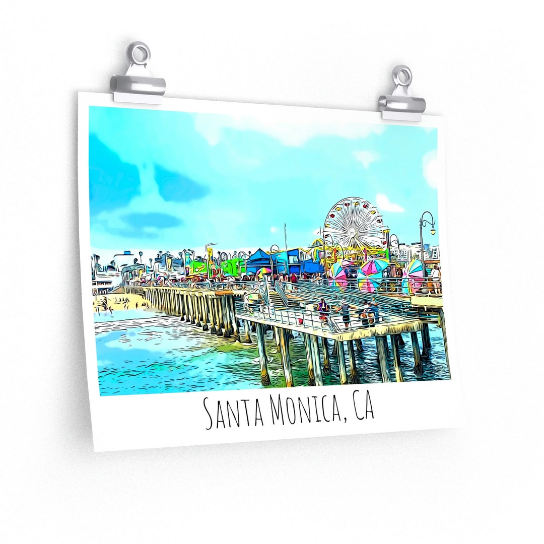 Santa Monica (santa Monica, CA) Poster, Santa Monica Art, Santa Monica ...