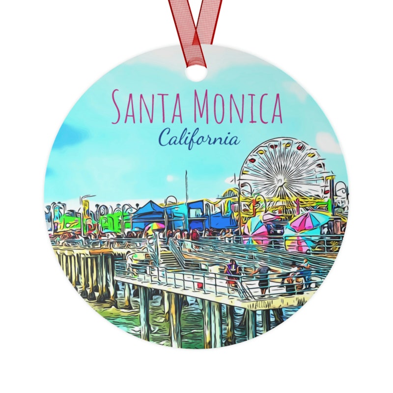 Santa Monica Pier on Map - Etsy