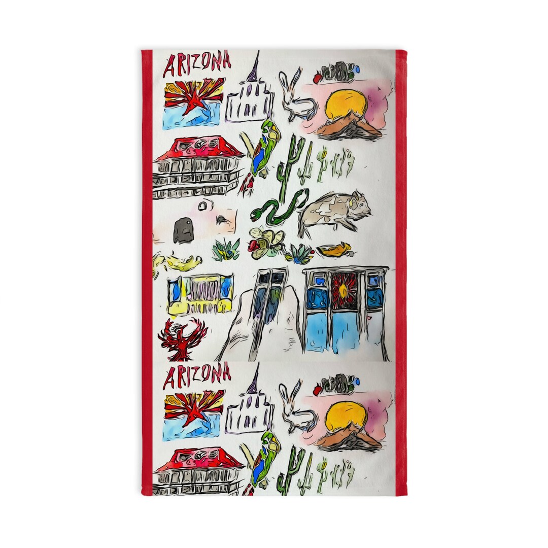 Arizona Kitchen Towel, Arizona Dish Towel, Arizona Souvenir, Arizona ...