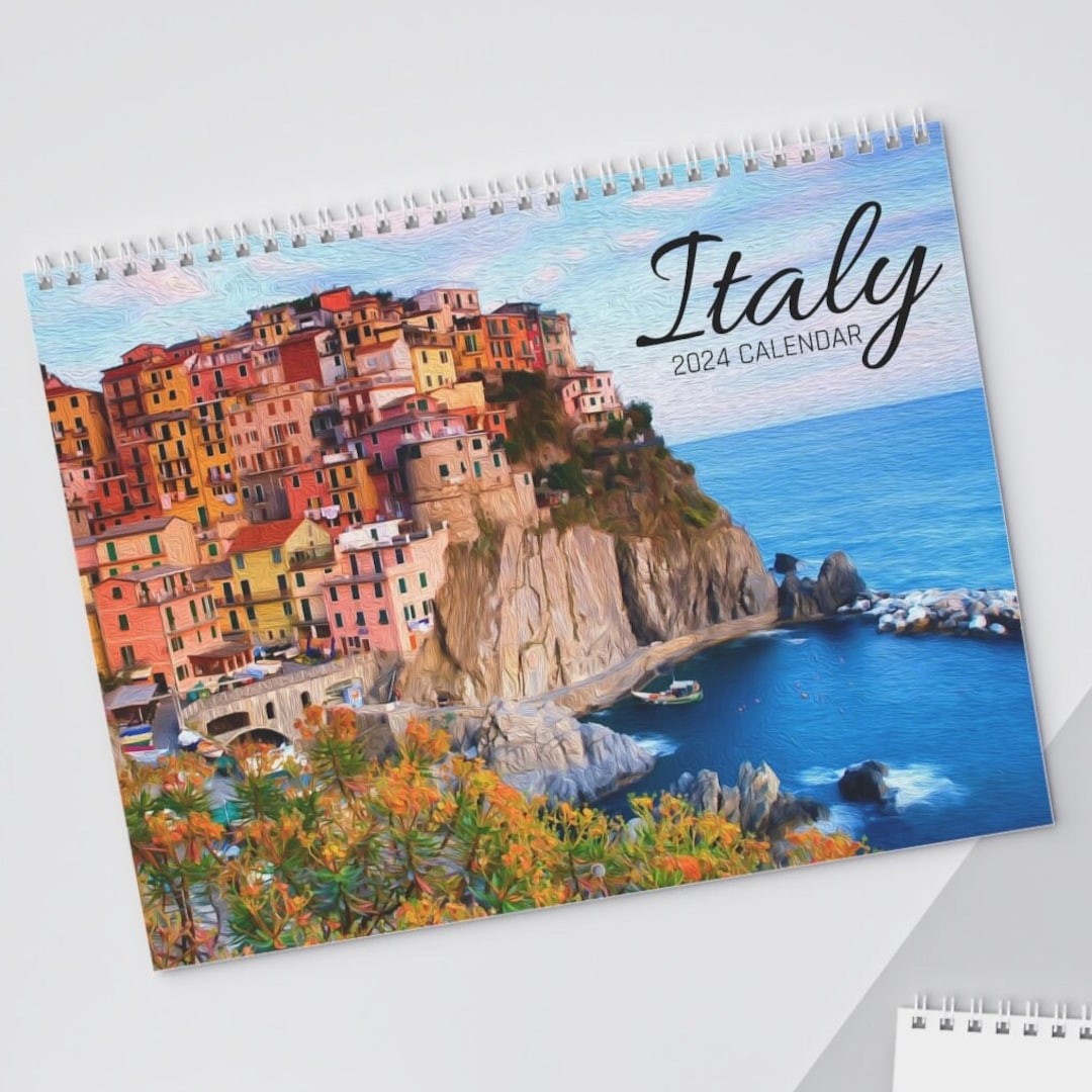 Calendar, 2024 Wall Calendar, Italy Calendar, 2024 Italy Calendar, 12 ...