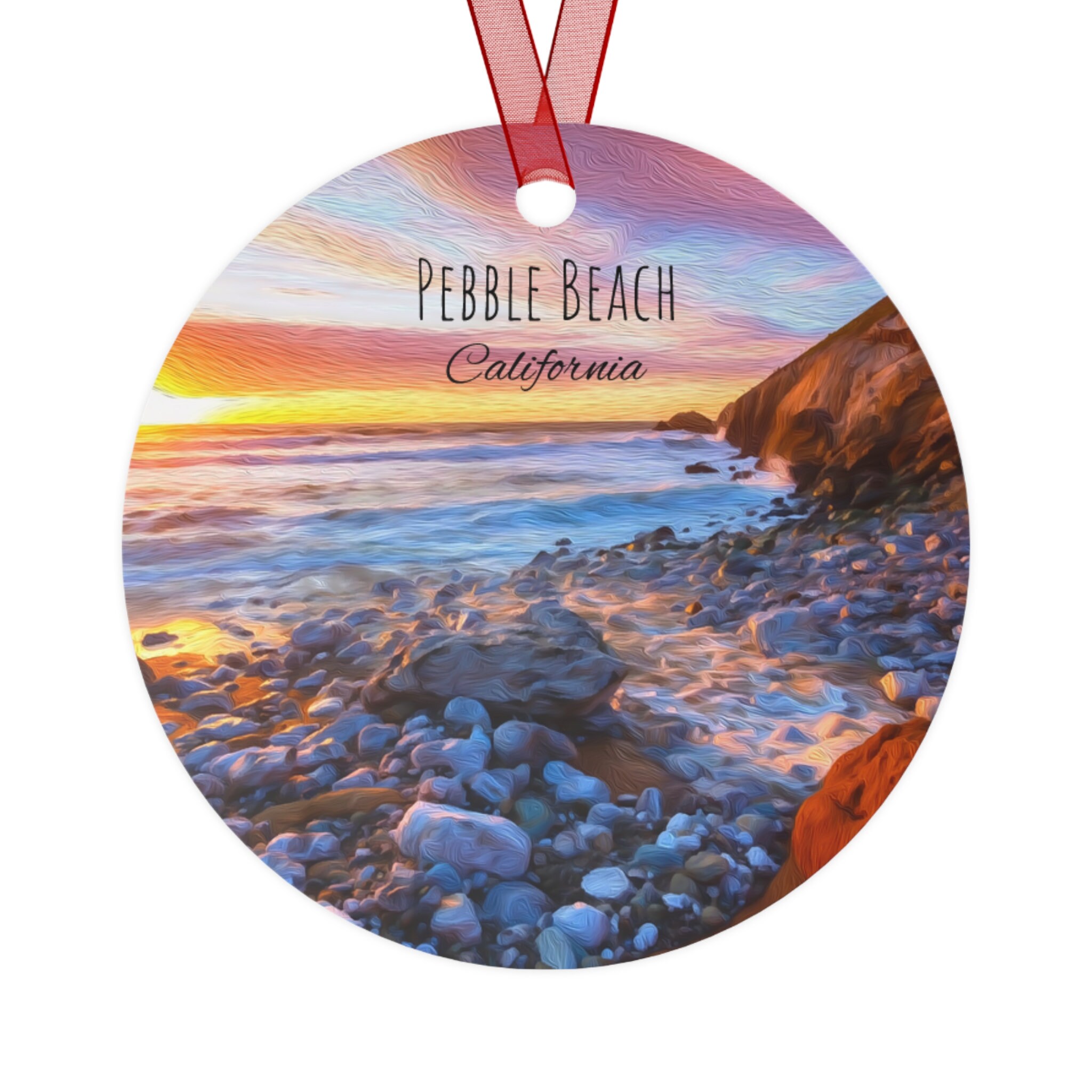 Pebble Beach Christmas Ornament, Pebble Beach California Ornament ...