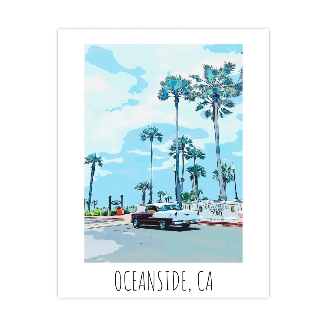 Oceanside (oceanside, CA) Surf Poster, Surfer Gift, Oceanside Surfer ...