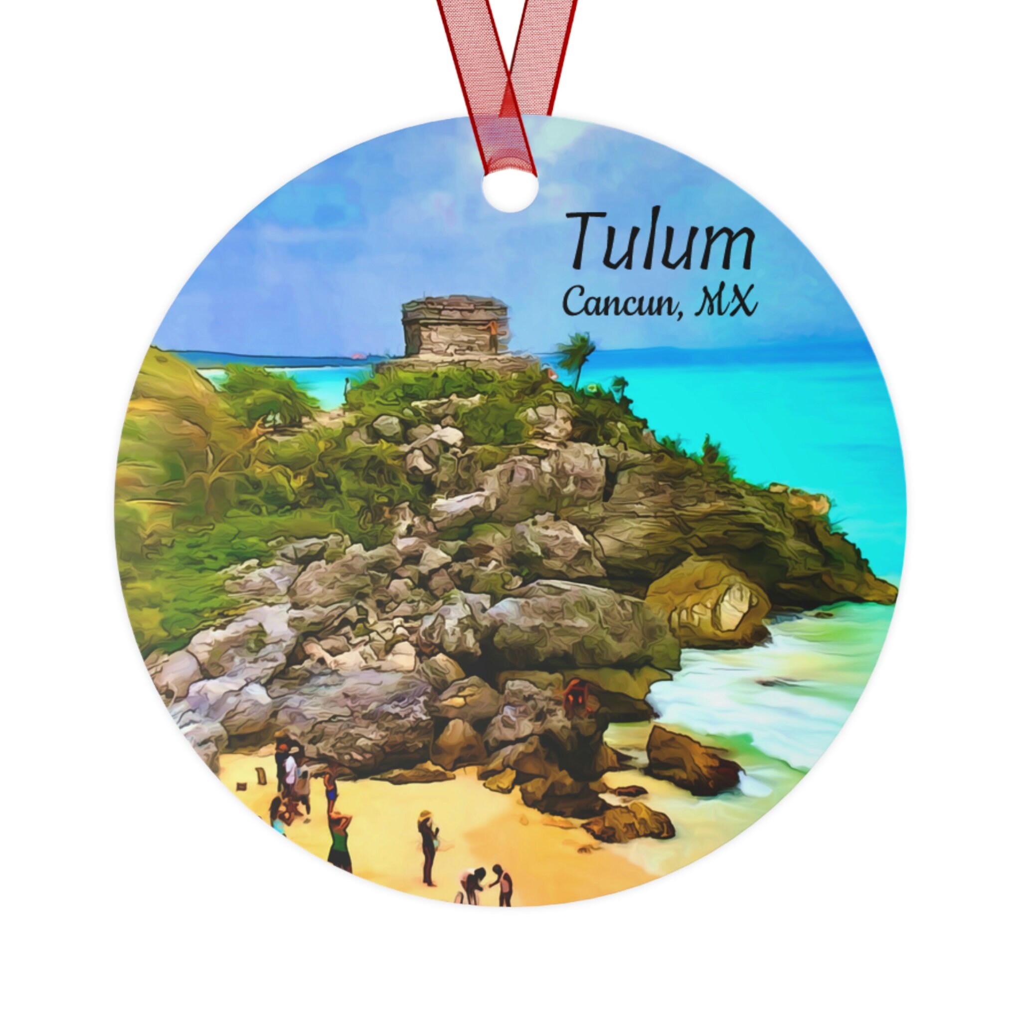 Cancun Mexico Ornament, Tulum Mexico Ornament, Tulum Christmas Ornament ...
