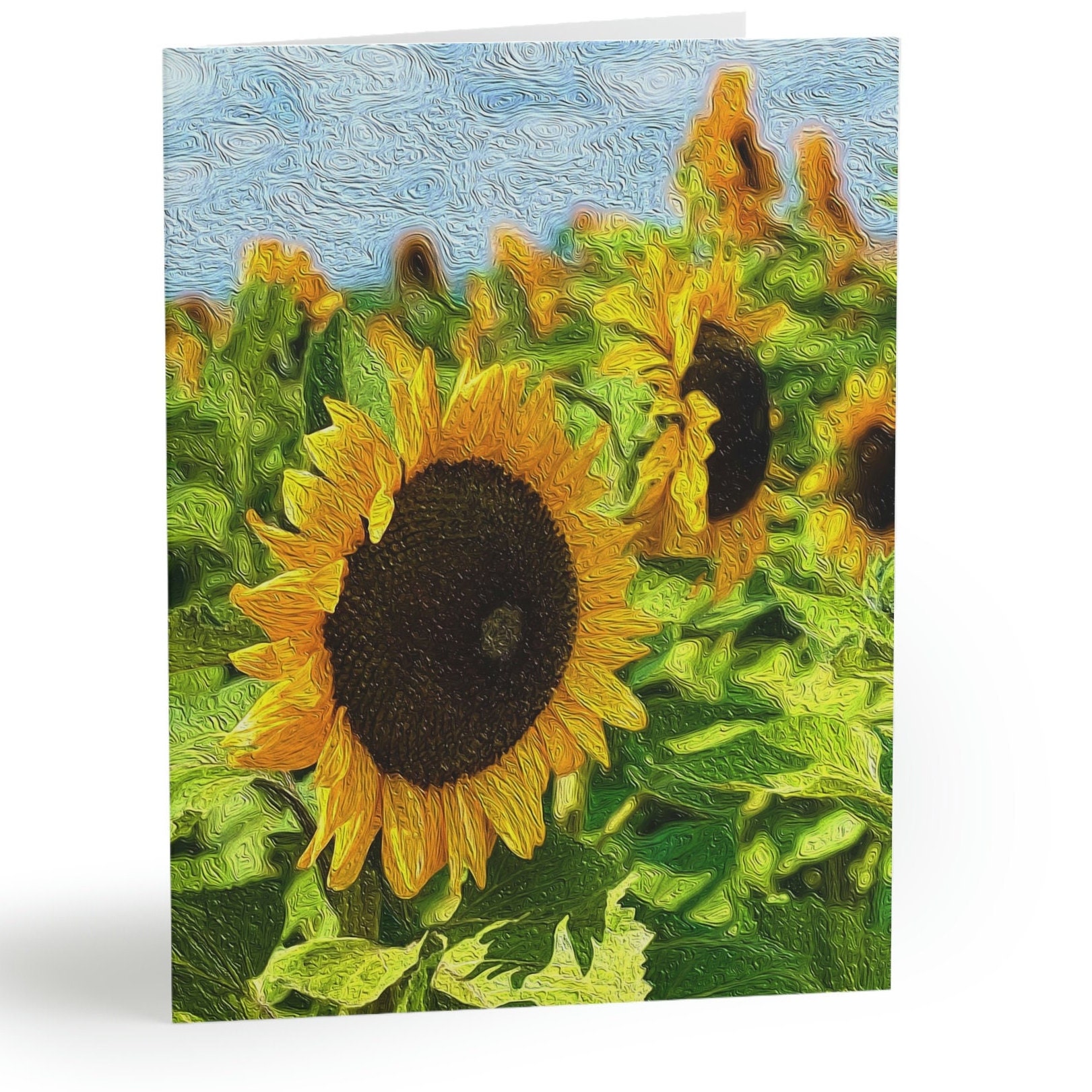 Sunflower Greeting Card Sunflower Cards Sunflower Note Cards Sunflower ...