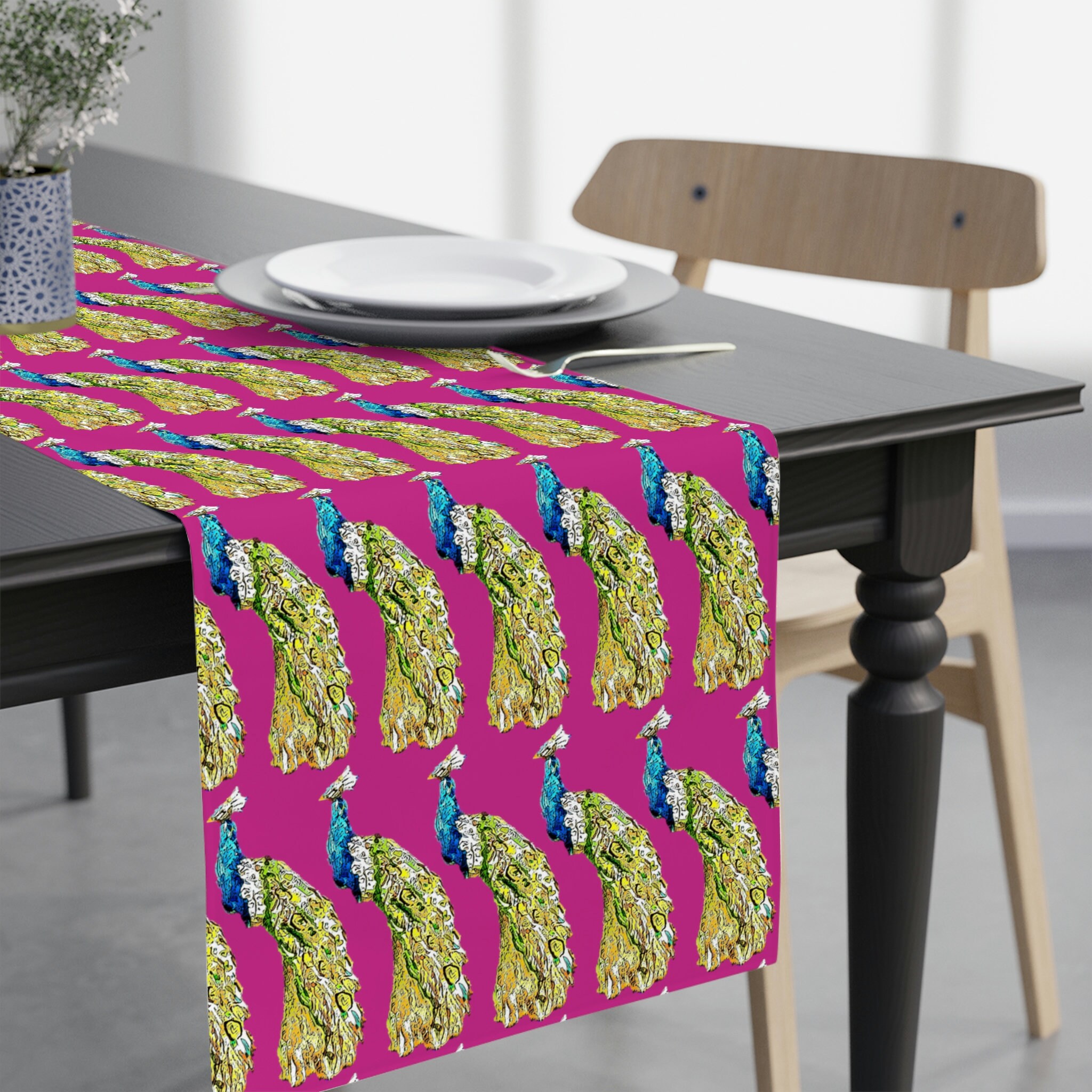 Table Runner, Peacock Table Runner, Peacock Decoration, Peacock Table Decoration, Mothers Day ...