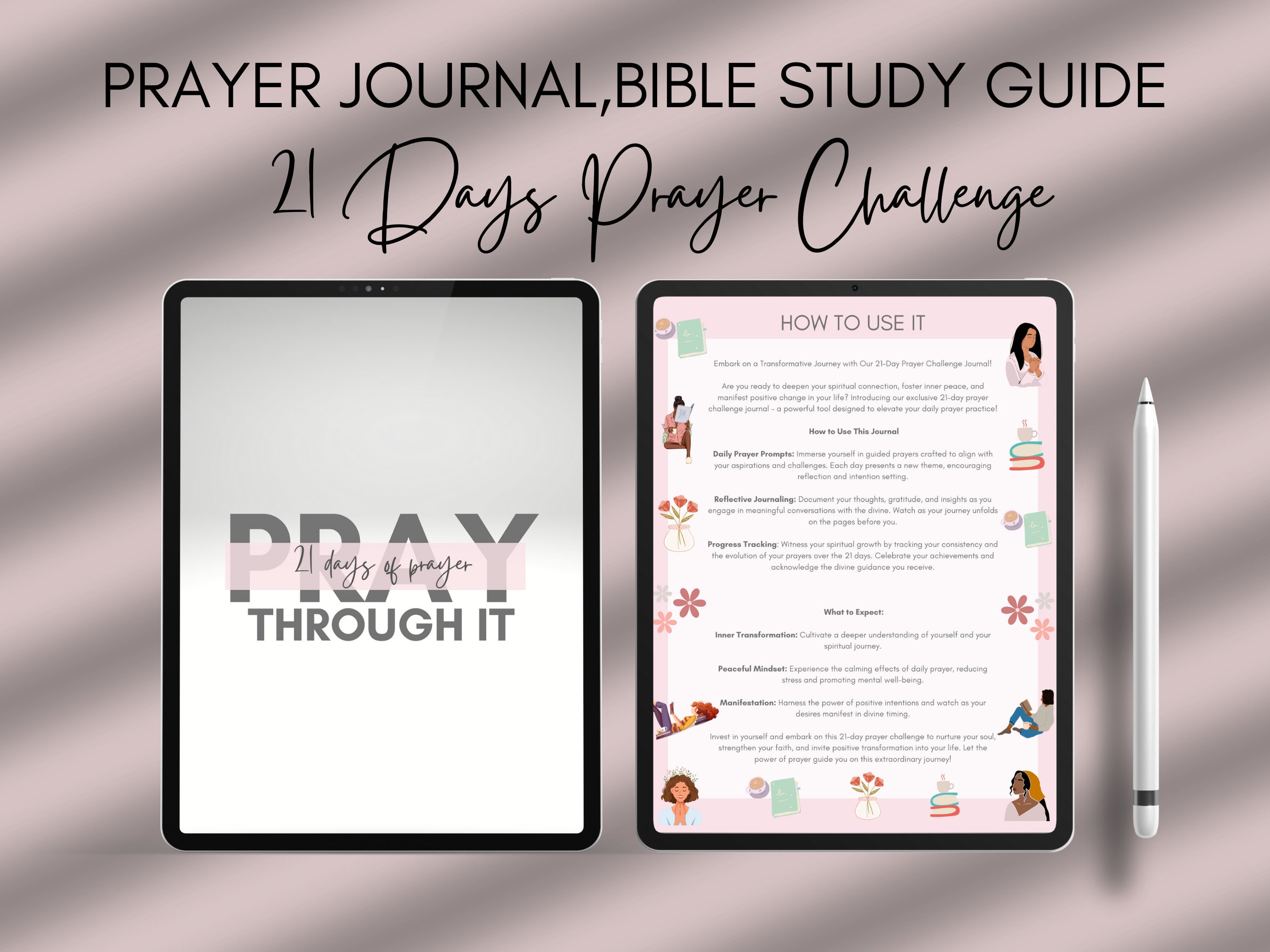 Digital Prayer Journal Planner Goodnotes 21 Days Daily Devotional ...