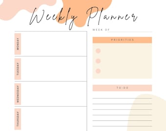 Digital Weekly Planner - Etsy