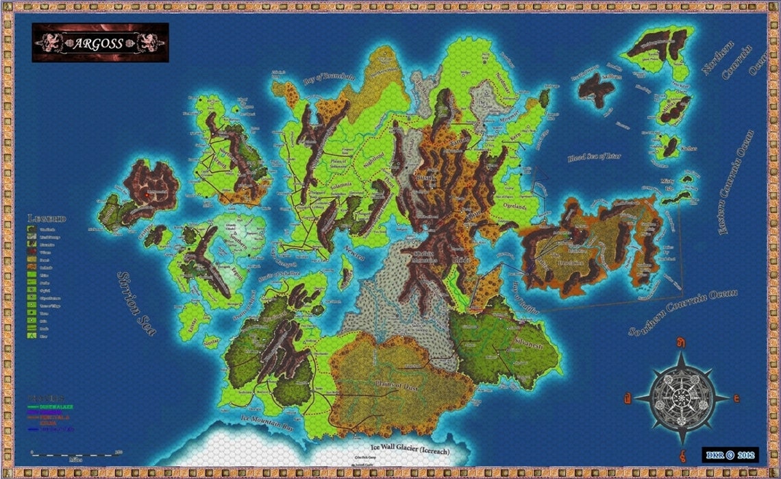 Ansalon Map: Dragonlance Krynn, Hex Grid for D&D (PNG Download) - Etsy