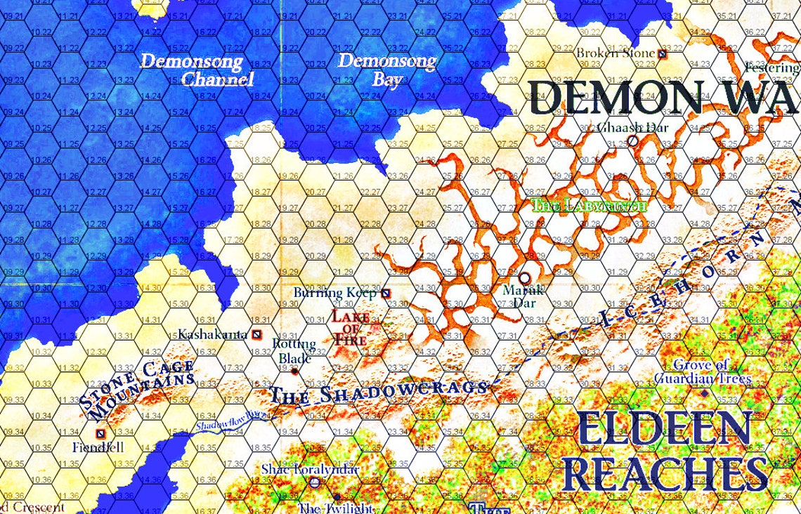 Khorvaire (eberron) Map in PNG Format W/ Numbered Hexes - AD&D Dungeons ...