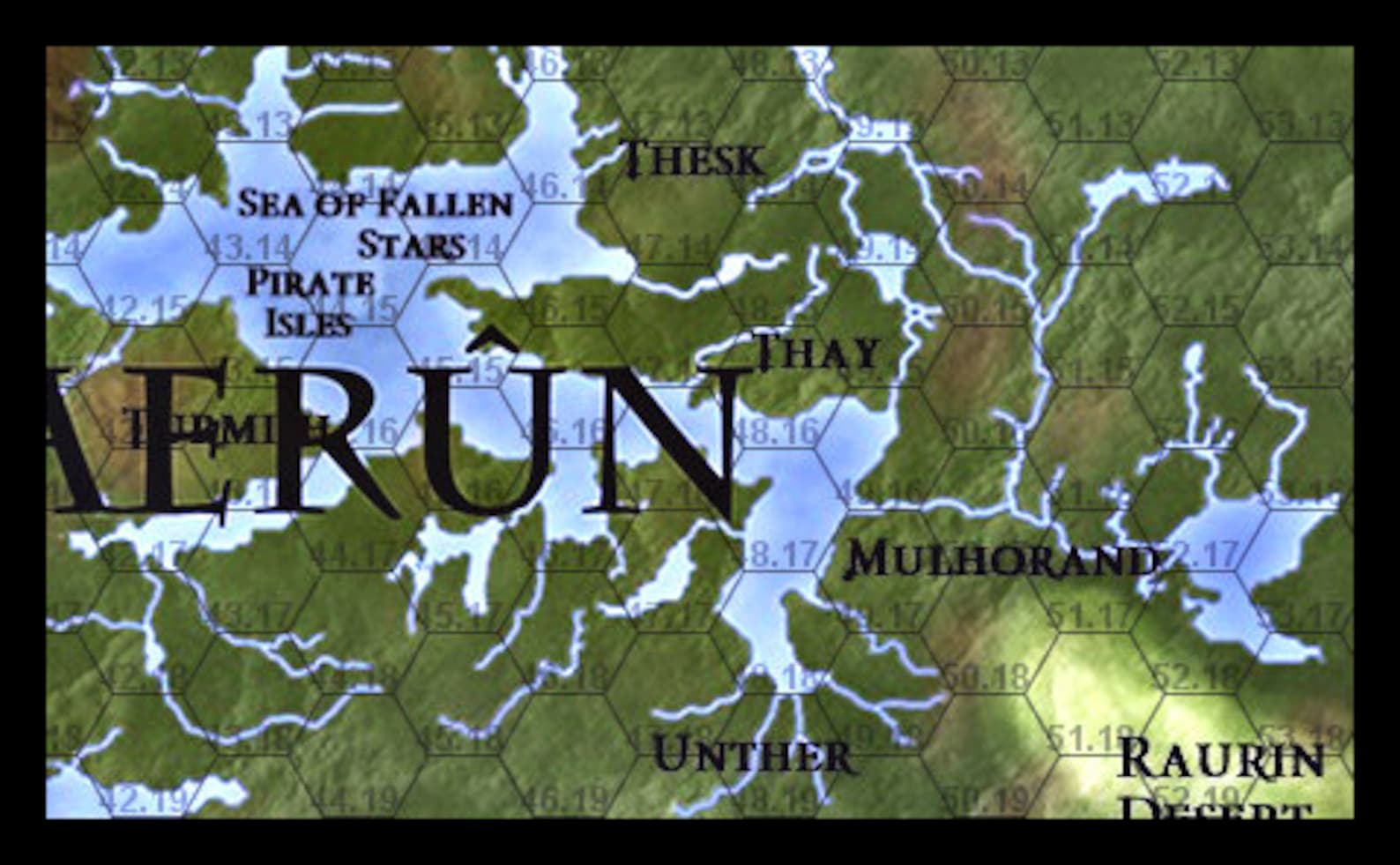 Toril World Map: Dungeons and Dragons, Pathfinder (PNG Download) - Etsy