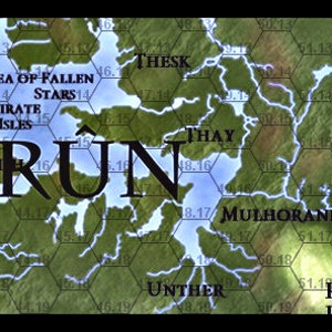 Toril World Map: Dungeons and Dragons, Pathfinder (PNG Download) - Etsy