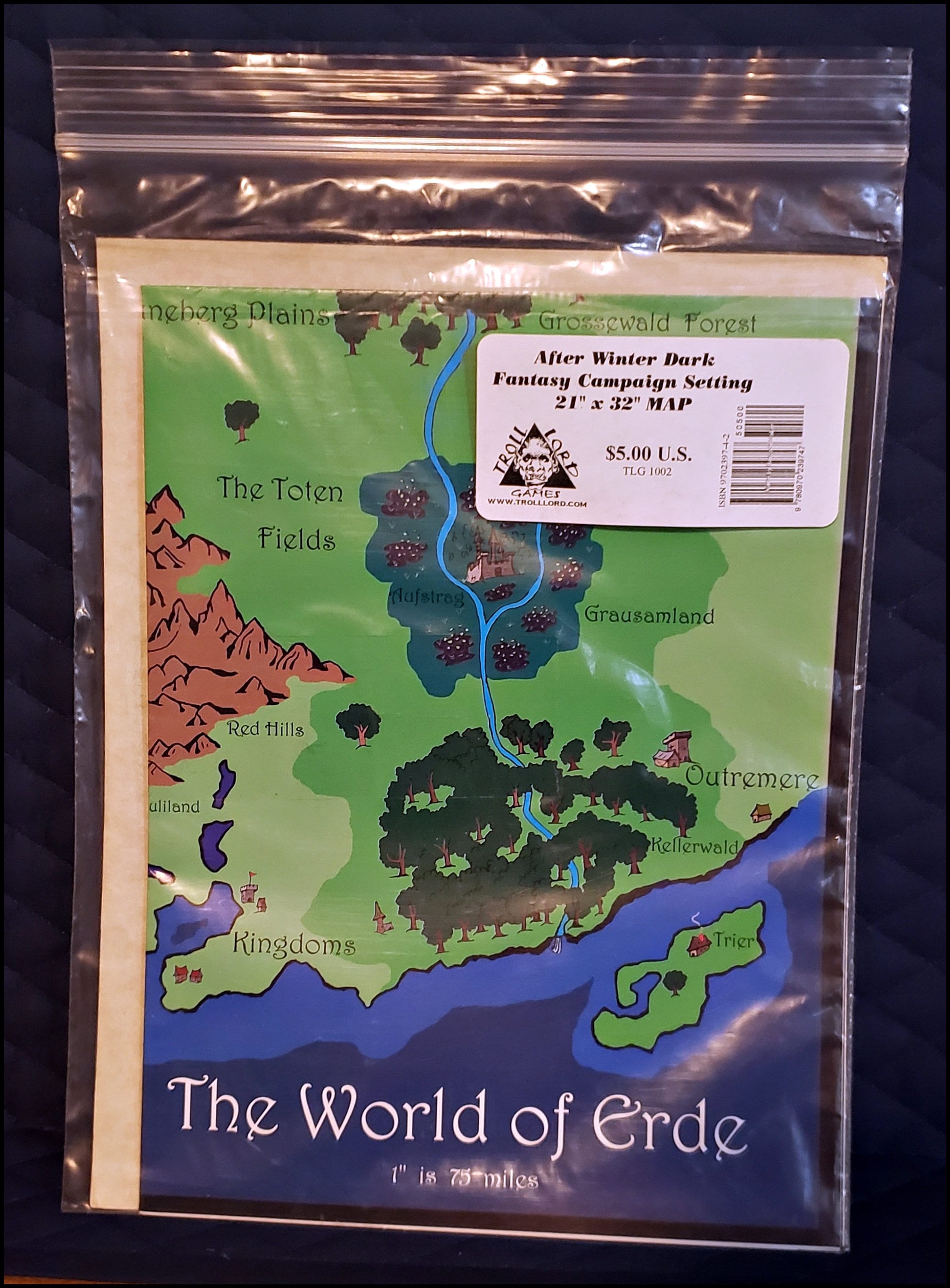 The World of Erde Map - Nuevo (en 2000) - Mint - Troll Lord Games ...