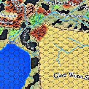 Judges Guild Campaign Map in PNG Format W/ Numbered Hexes AD&D Dungeons ...