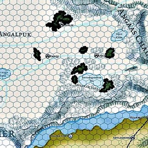 Faerun (forgotten Realms) Big Blue Map in PNG Format W/ Hexes - AD&D ...