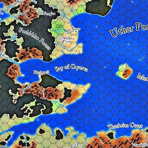 Judges Guild Campaign Map in PNG Format W/ Numbered Hexes - AD&D ...