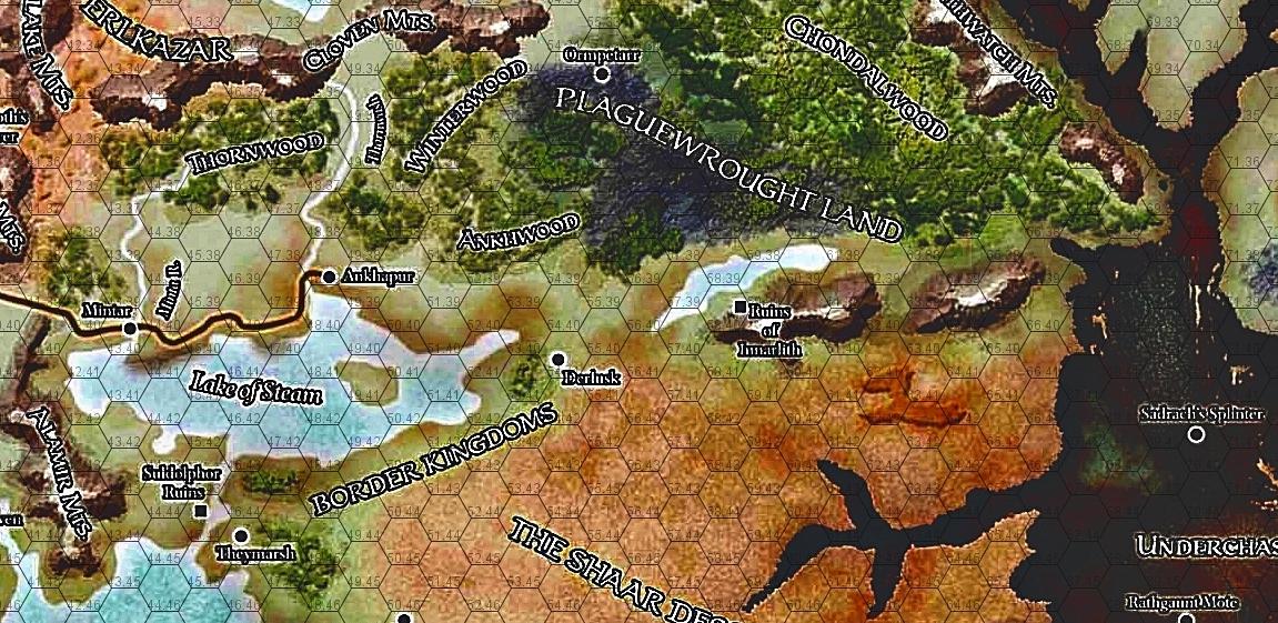 Faerun Map: Numbered Hexes, Dungeons and Dragons (PNG Download) - Etsy