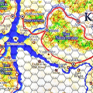 Khorvaire Map - Eberron Dungeons and Dragons With Numbered Hexes (PNG ...