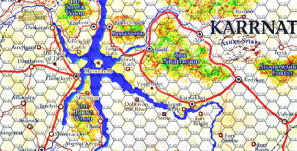 Khorvaire (eberron) Map in PNG Format W/ Numbered Hexes - AD&D Dungeons ...