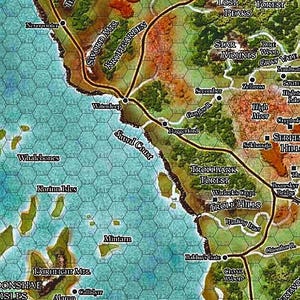 Faerun Map: Numbered Hexes, Dungeons and Dragons (PNG Download) - Etsy