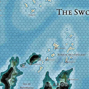 Faerun Map - Forgotten Realms D&D, Hexed (digital Download) - Etsy