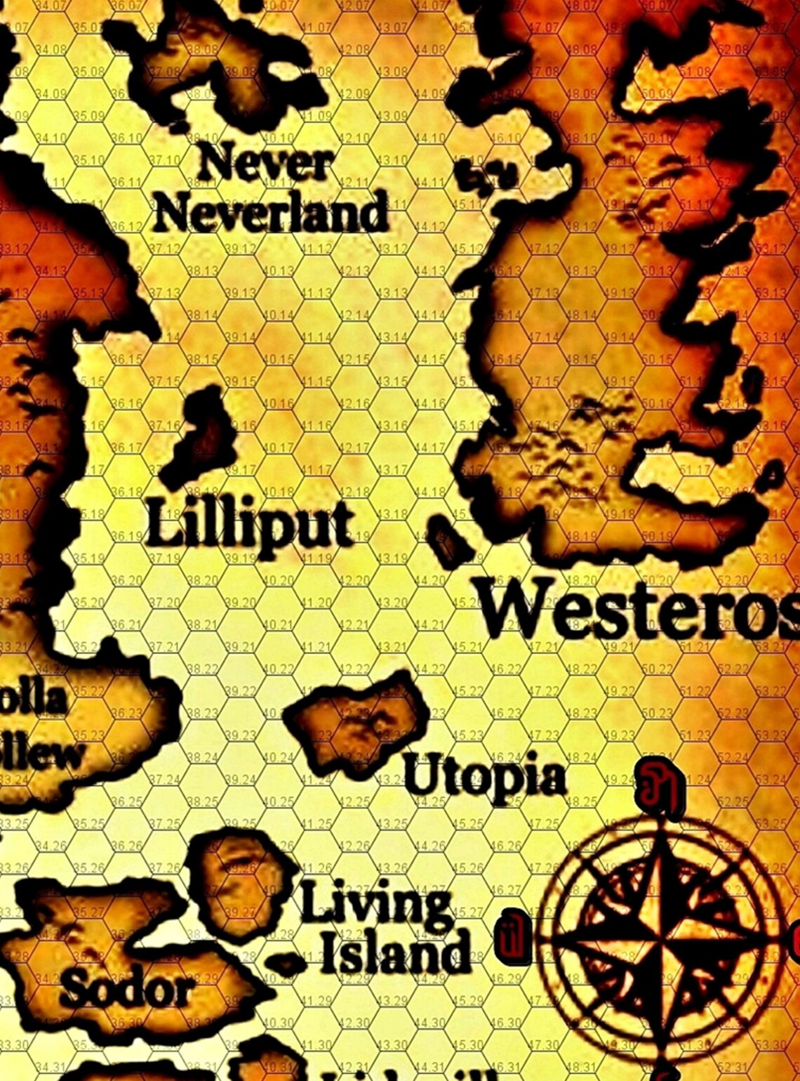 Fantasy World Map: Dungeons and Dragons RPG (digital Download) - Etsy