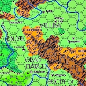 The World of Greyhawk Map in JPG Format W/ Numbered Hexes - AD&D ...