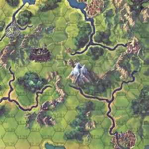 Golarion Inner Sea Map: Pathfinder 2nd Edition With Numbered Hexes (PNG ...