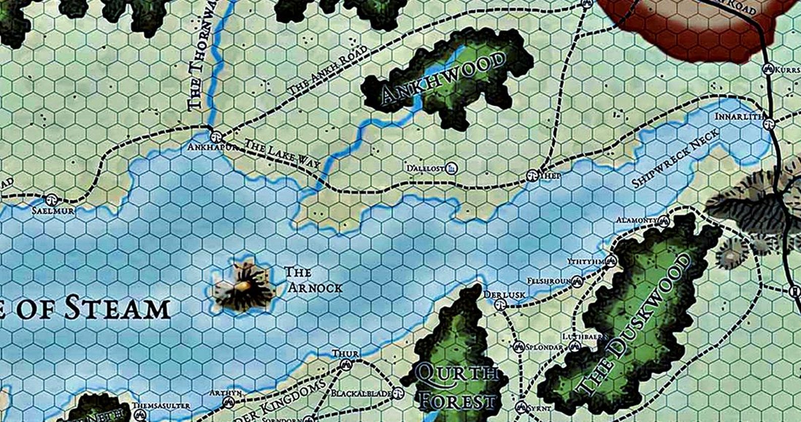 Faerun (forgotten Realms) Big Blue Map in PNG Format W/ Hexes - AD&D ...