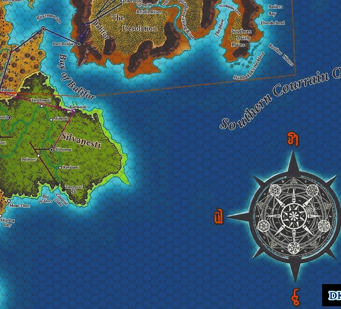 Ansalon Map: Dragonlance Krynn, Hex Grid for D&D (PNG Download) - Etsy