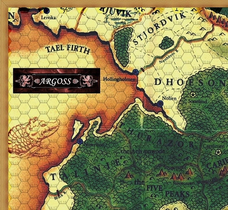 Birthright Digital Map: D&D 2nd Edition With Numbered Hexes (PNG ...