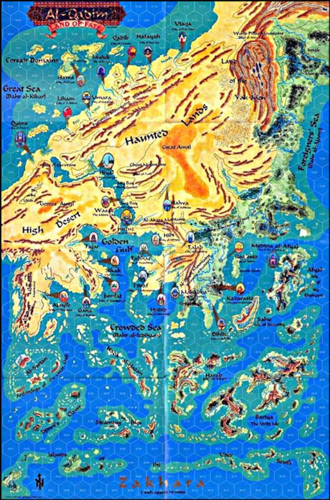 Al Qadim Map - Dungeons and Dragons AD&D 2e (PNG) - Etsy
