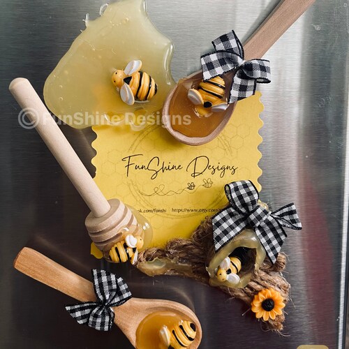 Faux Honey Bee Theme Magnets. set of 5 - Etsy
